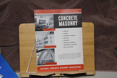 National Concrete Masonry Association Brochure 1952 4pg plain textual ...