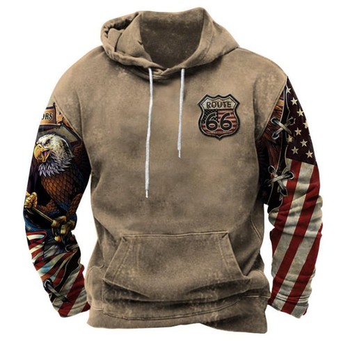 USA Feel the Route 66 Kapuzen Sweatshirt Hoodie Hooded Pullover pulli ...