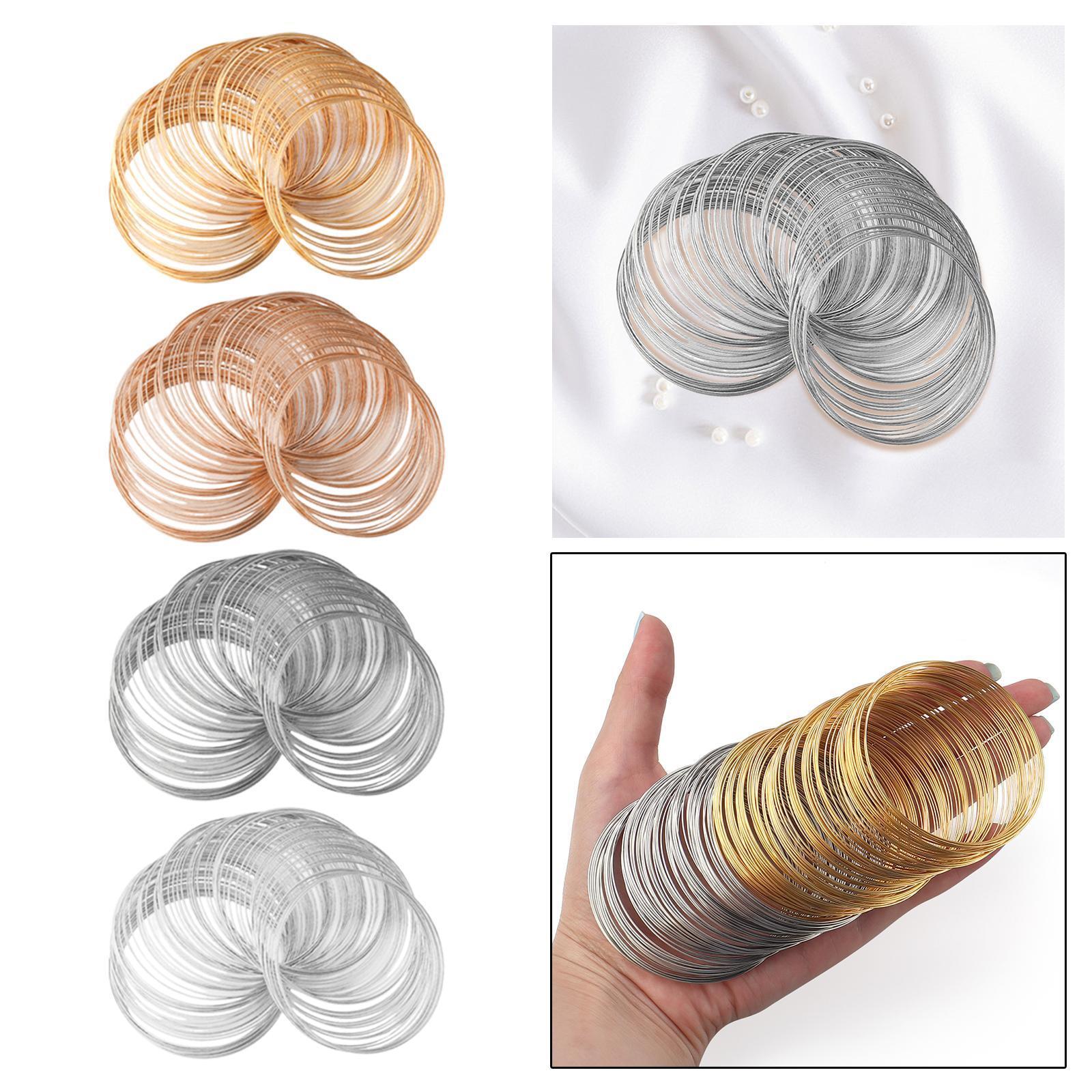 Memory Wire Jewellery Wire Strong 100 Loops Thin Jewelry Wire Metal ...