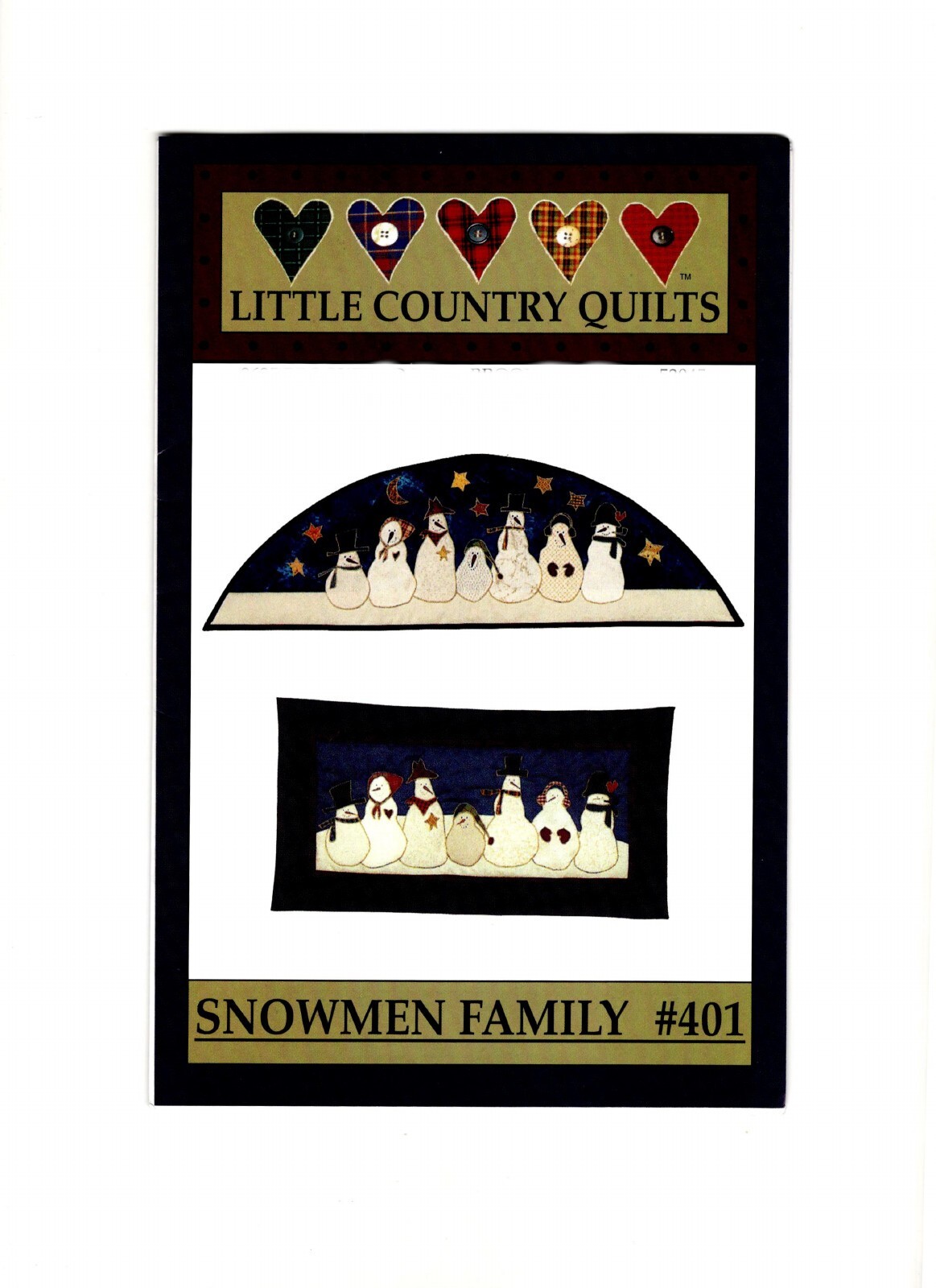 Snowmen Family Wall Quilt Pattern by Little Country Quilts 401 | eBay
