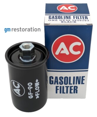 1963-1965 Corvette GF90 Fuel Filter - Black & White - New with Correct ...