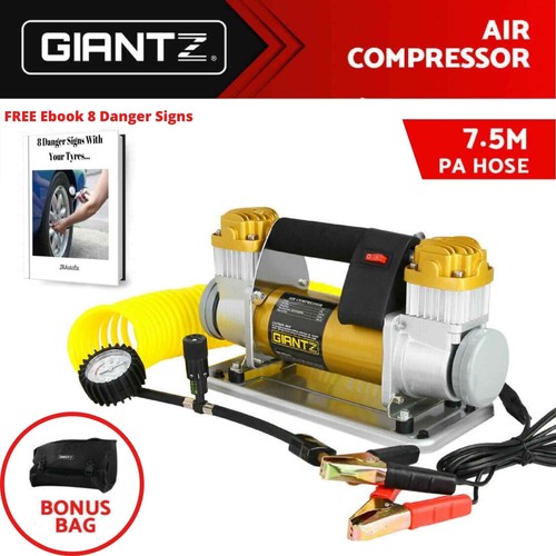 12V Air Compressor Portable Tyre Pump Inflator 4WD 4x4 Car Bike Truck ...