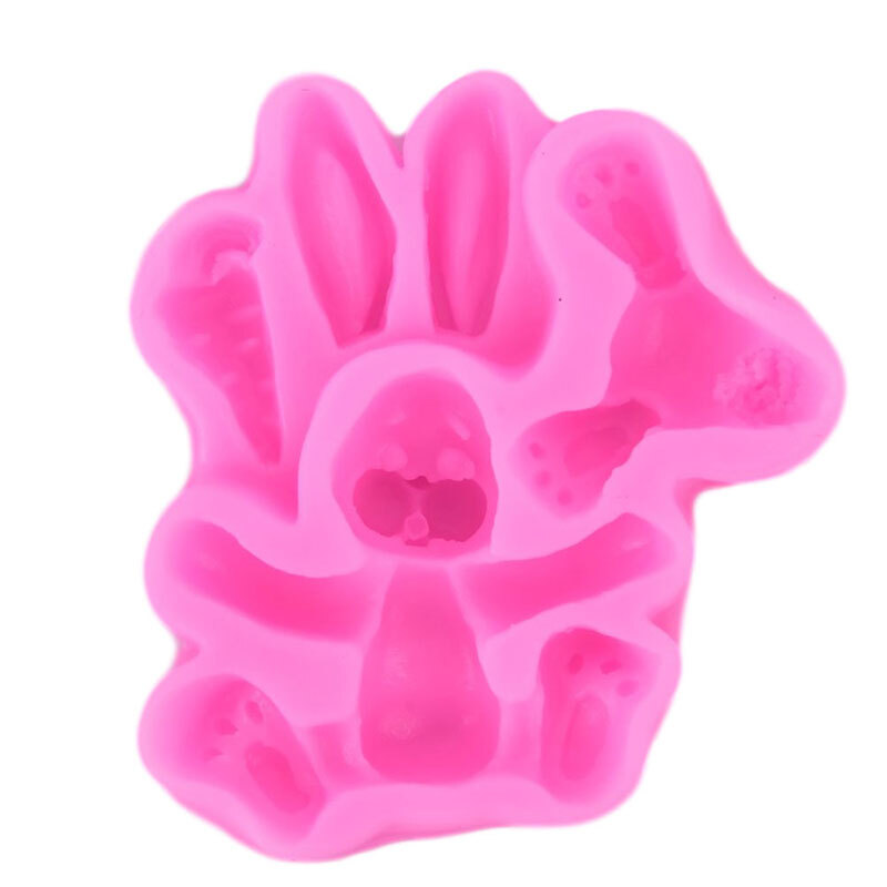 3D Rabbit Easter Bunny Silicone Kitchen Fondant Molds Cupcake Tools ...