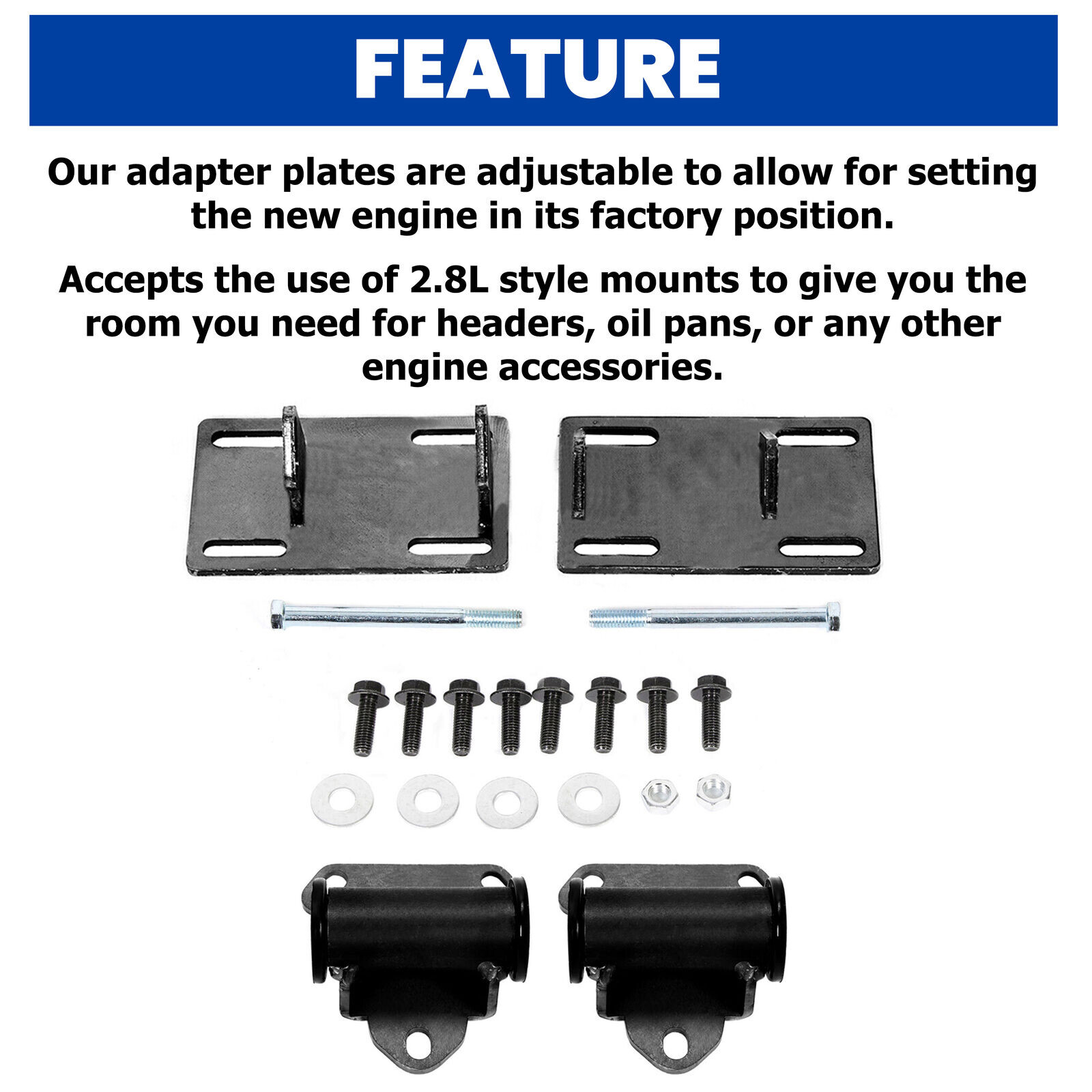 For S10 S15 Blazer V8 Swap Motor Engine Mounts Kit Work with 2WD Motor ...