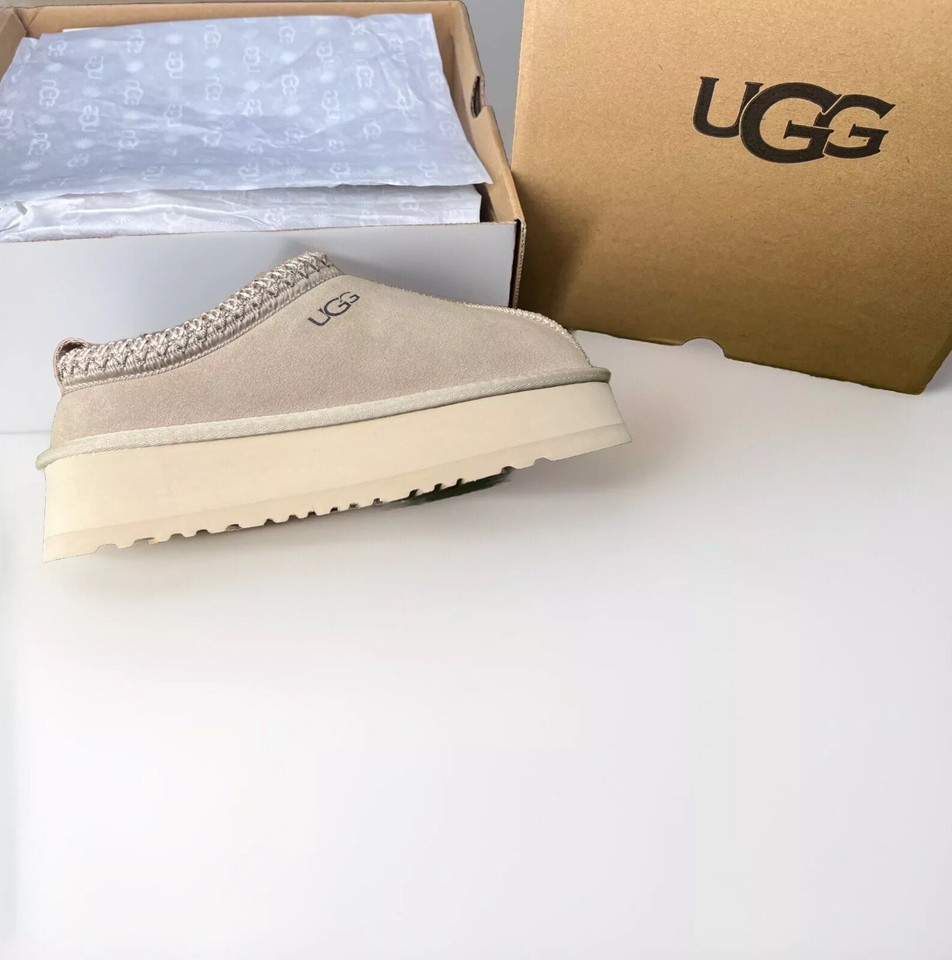 New UGG Women Tazz platform Suede slipper (black, Beige, Brown(shown ...