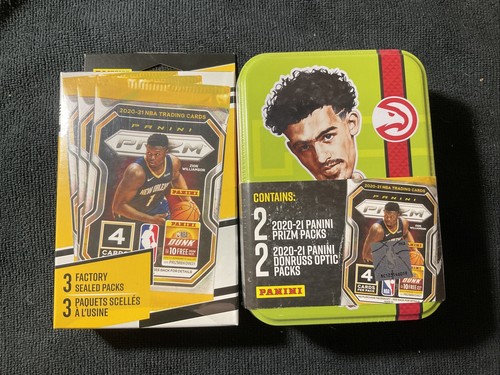 2020-21 PRIZM DONRUSS OPTIC BASKETBALL 4 PACKS TIN + 3 PACK HANGER BOX ...