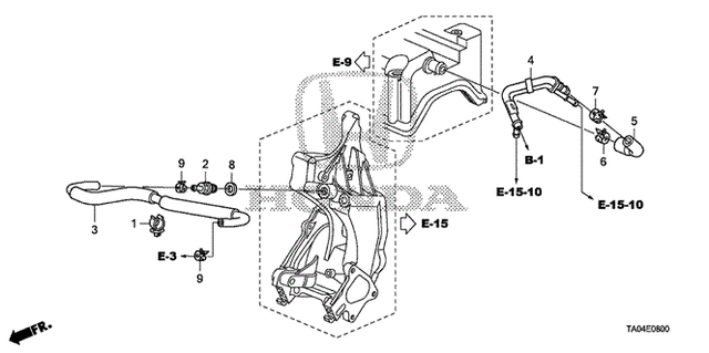 Genuine Honda Tube PCV 17131-r40-a00 for sale online | eBay