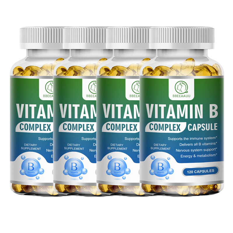 Vitamin B Complex 240 Capsules B1,B2,B3,B5,B6,B7,B9,B12, Immune Support ...