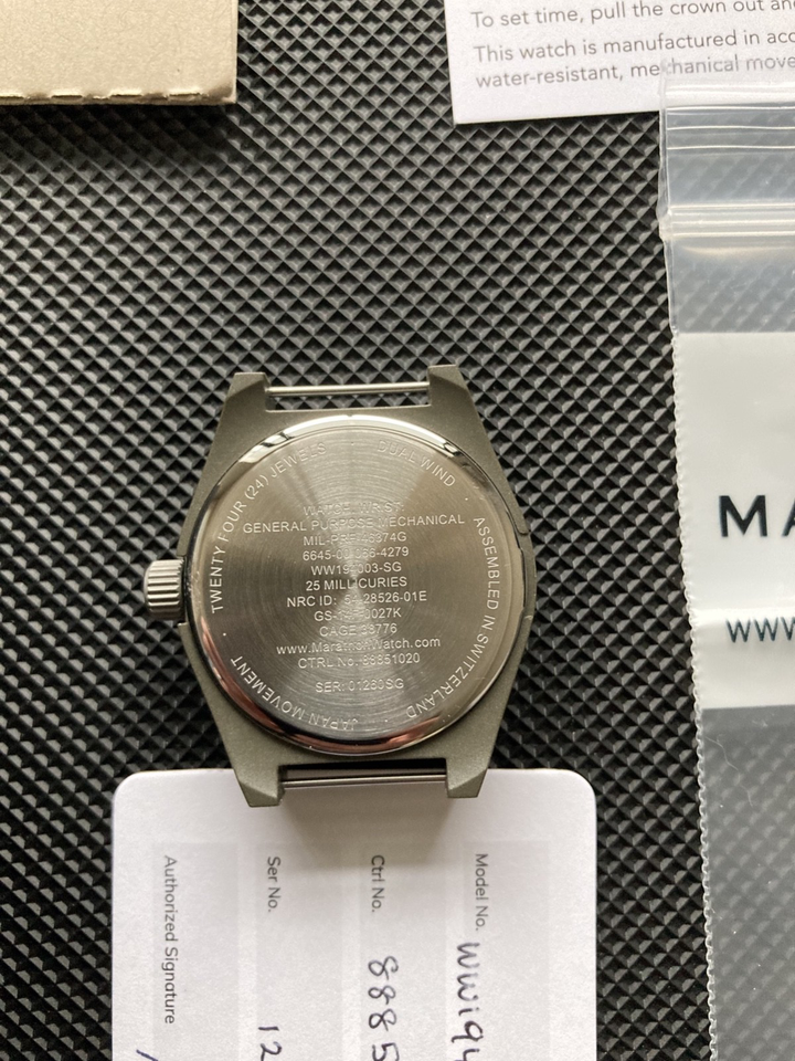 Marathon 34MM Sage Green General Purpose Mechanical Field Watch | eBay