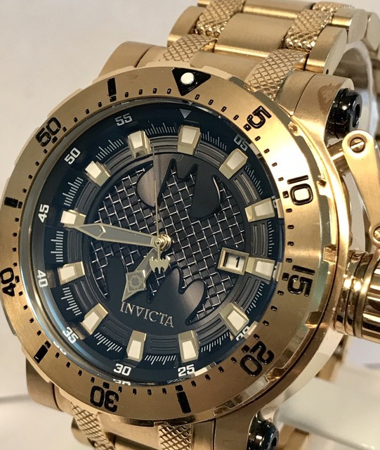 Invicta “Batman” Coalition Forces Limited Ed Black/Gold-tone Auto Mens ...
