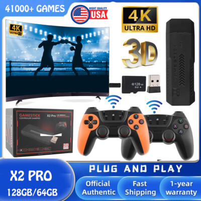 X2 PRO 256G 41000+ Games 4K Game Stick 3D HD Retro Video Game Console ...