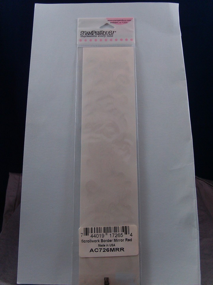 NEW STAMPENDOUS STICKERS SCROLLWORK BORDER MIRROR RED AC726MRR 1468 | eBay
