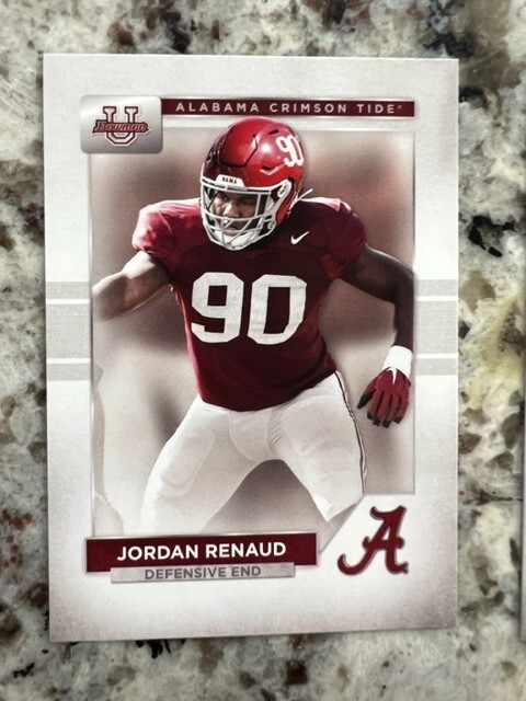 2023 BOWMAN U ALABAMA CRIMSON TIDE FOOTBALL CARD JORDAN RENAUD #52 | eBay
