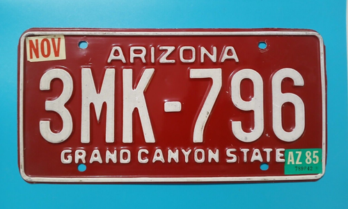 🐾1980 ARIZONA "COMMERCIAL" LICENSE PLATE (3MK-796) W/85 RENEW. STKR. | eBay