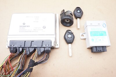 2005 BMW X5 3L MS43 ECU ECM DME KIT 7551615 + EWS3 + IGNITION LOCK ...