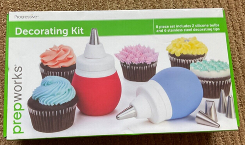 Prepworks by Progressive Frosting Decorating Kit 8-Piece 2 Bulbs 6 tips ...