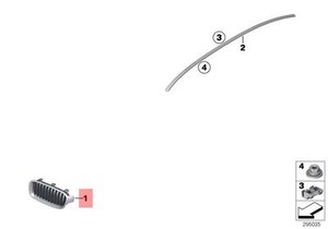 Genuine BMW F30 Radiator Kidney Luxury Line Grille Left OEM 51137263481 ...