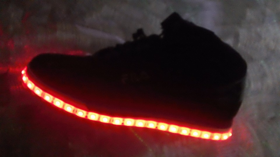 LED Shoe KIT -- light up "YOUR" shoes - kit fits any size 6 7 8 9 10 11 ...