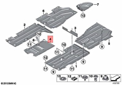 Genuine BMW X3 X4 M F25 F26 X3 18d 18i Underfloor Coating Center ...