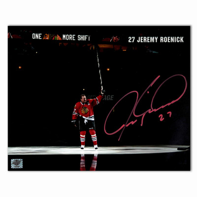 Jeremy Roenick Autographed Chicago Black Hawks Retirement 8x10 Photo | eBay