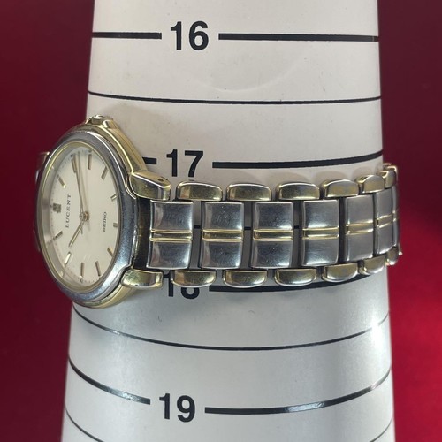SEIKO LUCENT COMBI QZ LADIES WRISTWATCH JAPAN MADE ROUND FACE 1993S ...
