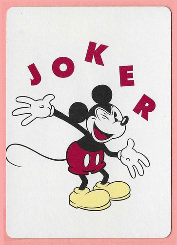 Joker, Winking, Mickey Mouse 75 Years, Single Swap Playing Card, 2 ½" x ...