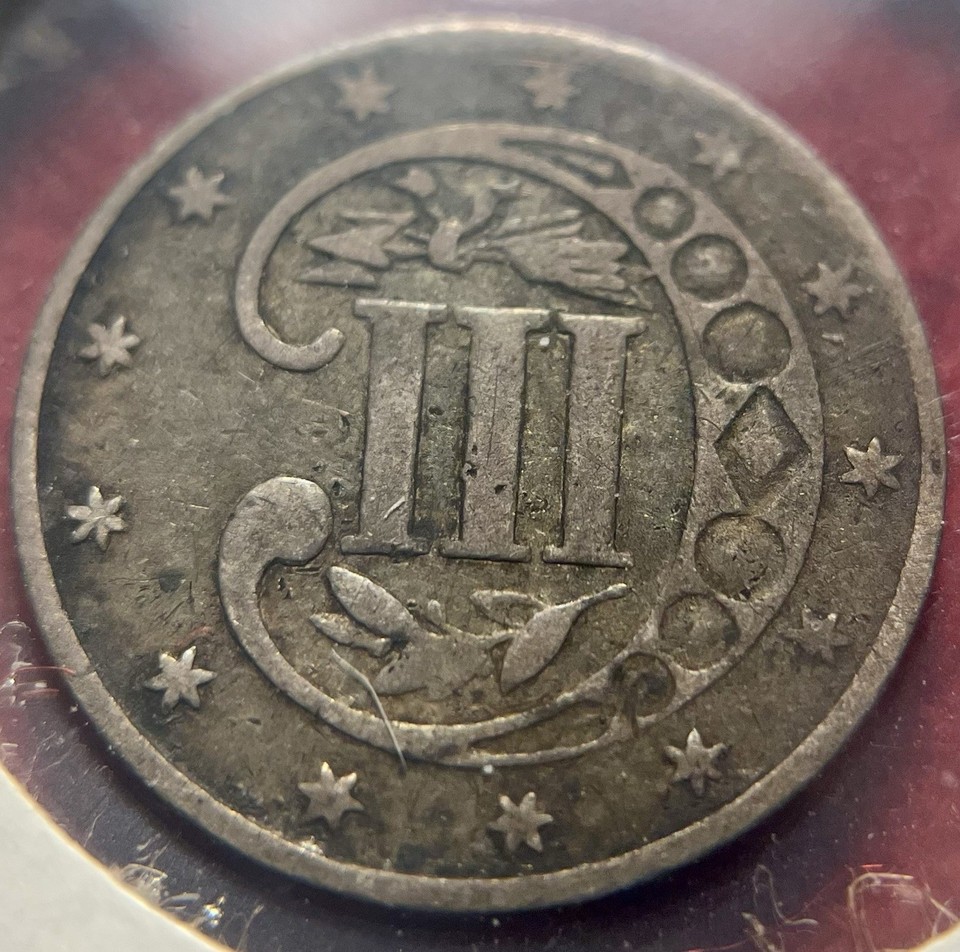 1859 Three 3 Cent 3C Silver Trime US Antique Coin | eBay