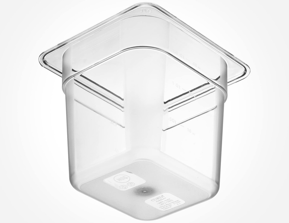 6-Pack 1/6 Size 6" Deep NSF Polycarbonate Food Pans | Dishwasher ...