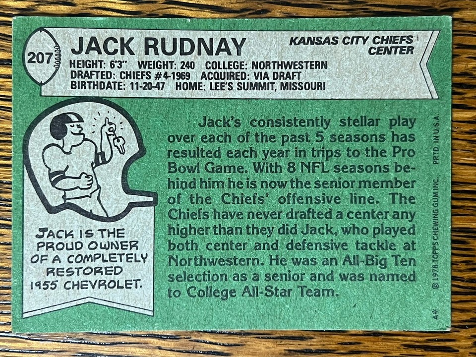 1978 Topps - #207 Jack Rudnay | eBay