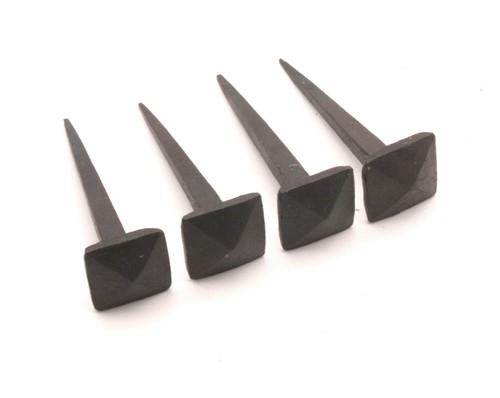 Iron Nails 4 pcs Hand Forged Black Antique Rustic Square Spike Head ...