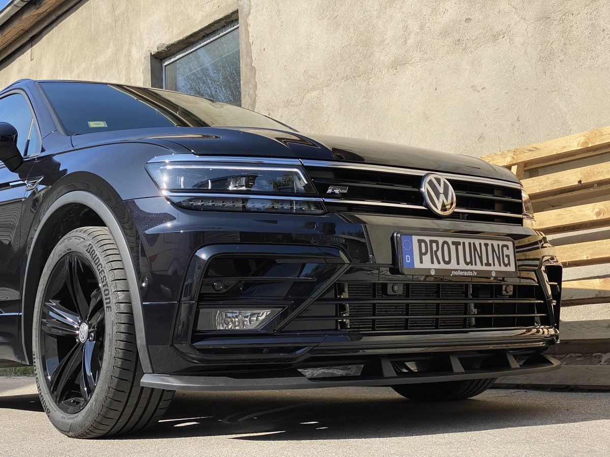NEW Performance Splitter for VW Tiguan MK2 R Line Front Bumper Spoiler ...