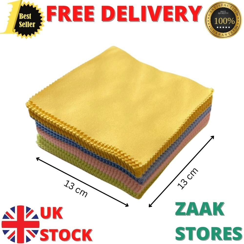 10 Microfiber Spectacle Cleaning Cloths Camera Lens Glasses Mobile ...