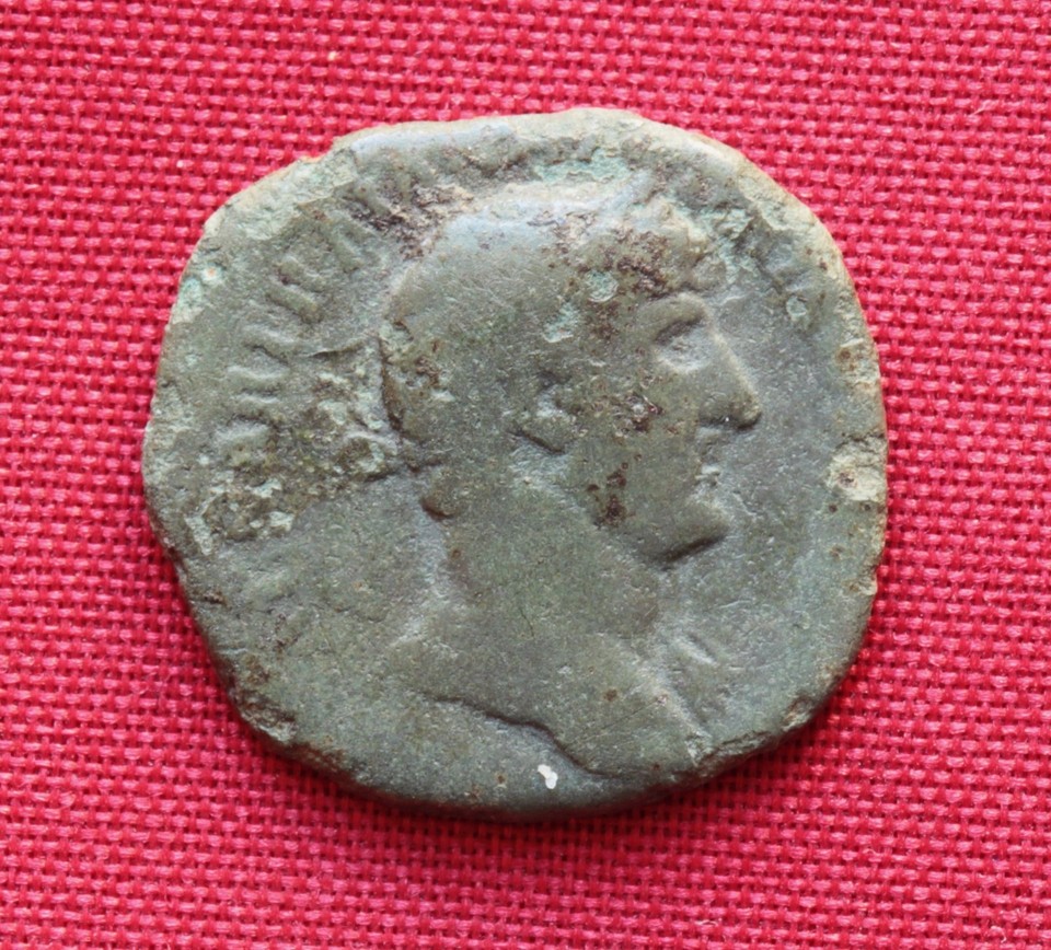 Ancient Roman Hadrian Bronze Denarius, Rare! | eBay