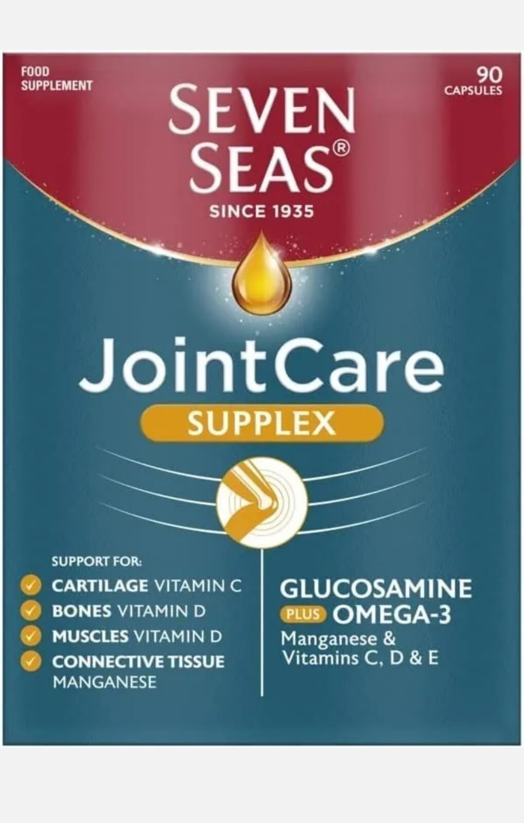 Seven Seas JointCare Supplex with Glucosamine plus Omega-3 90 Capsules ...