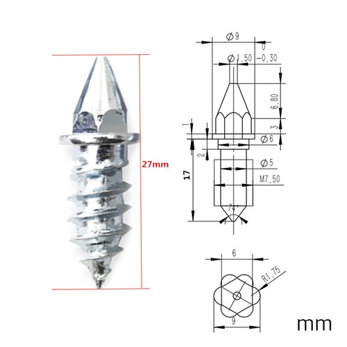 Car Winter Snow Tire Anti-Slip Studs: Wheel Nails with Wrench | eBay