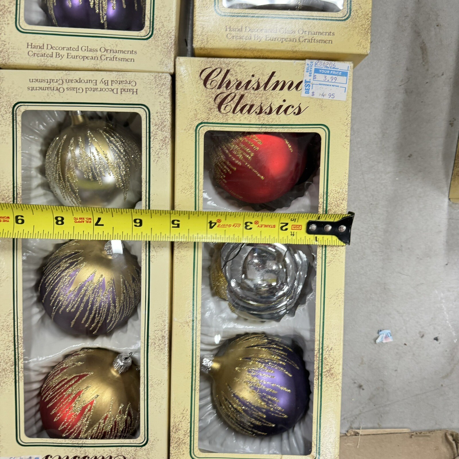 Commodore Christmas Classics 20 Delicate Glass European Hand Decorated ...