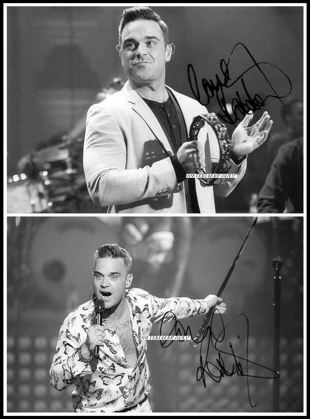 Robbie Williams, Autographed, Cotton Canvas Image. Limited Edition (RW ...
