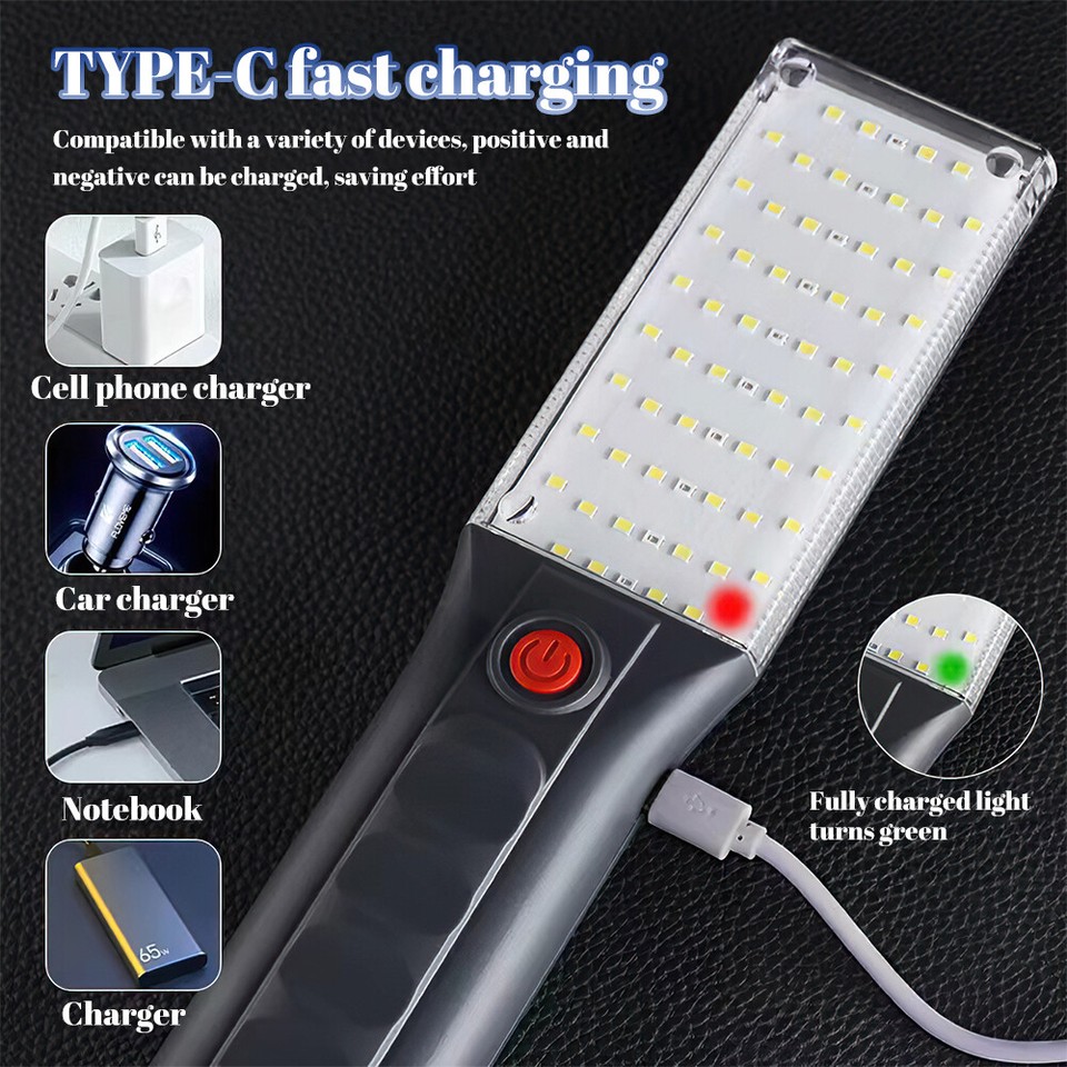 Magnetic Rechargeable LED COB Work Light Mechanic Flashlight Torch Lamp ...