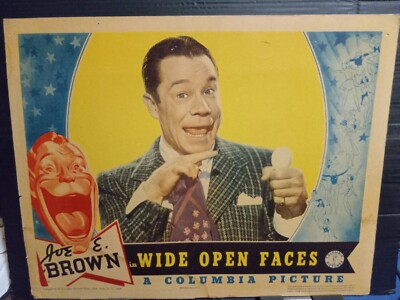 Lobby Card 1938 WIDE OPEN FACES Joe E. Brown balances egg best CU | eBay