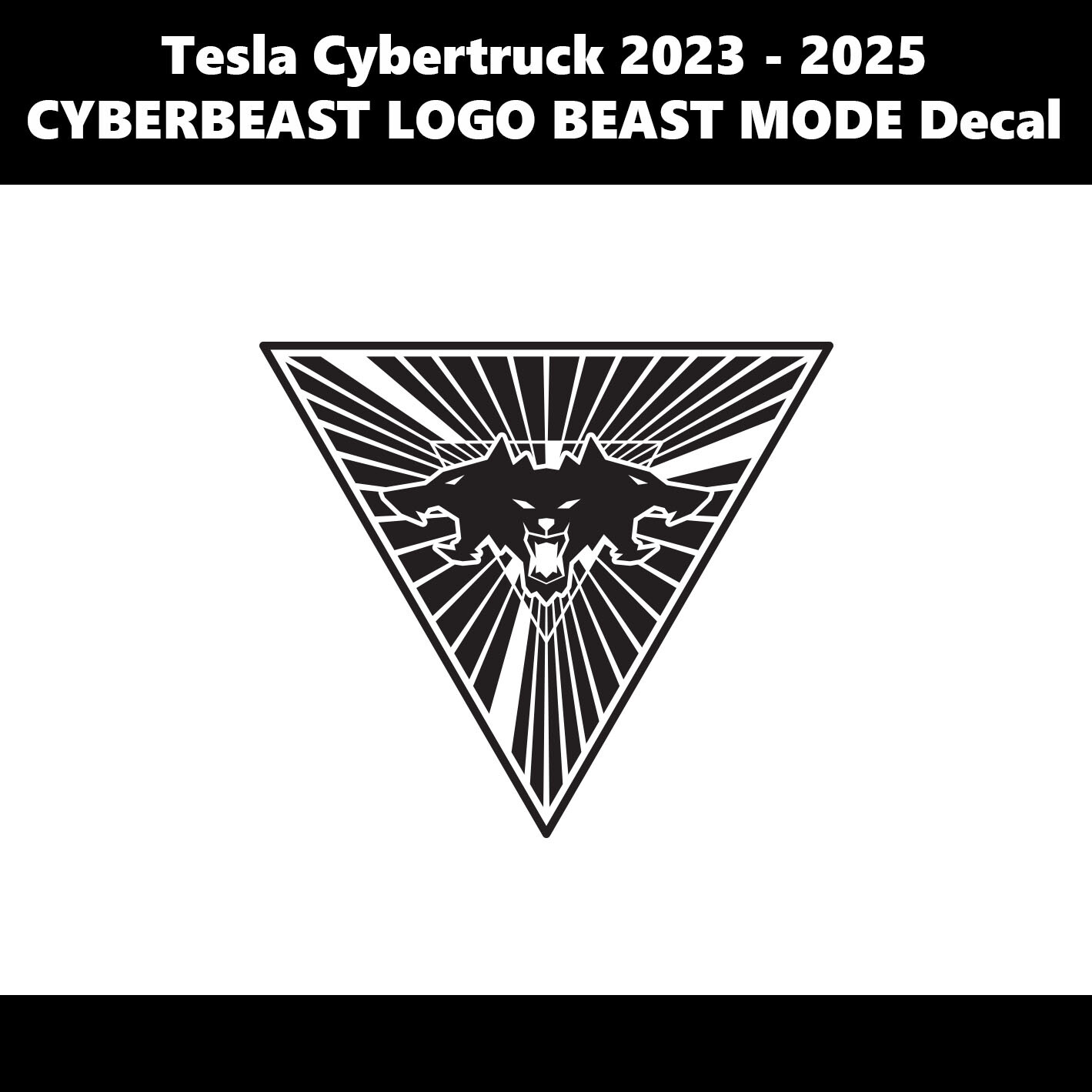 Tesla Cybertruck 2023-2025 Cyberbeast Logo BEAST MODE Decal Fenders and ...