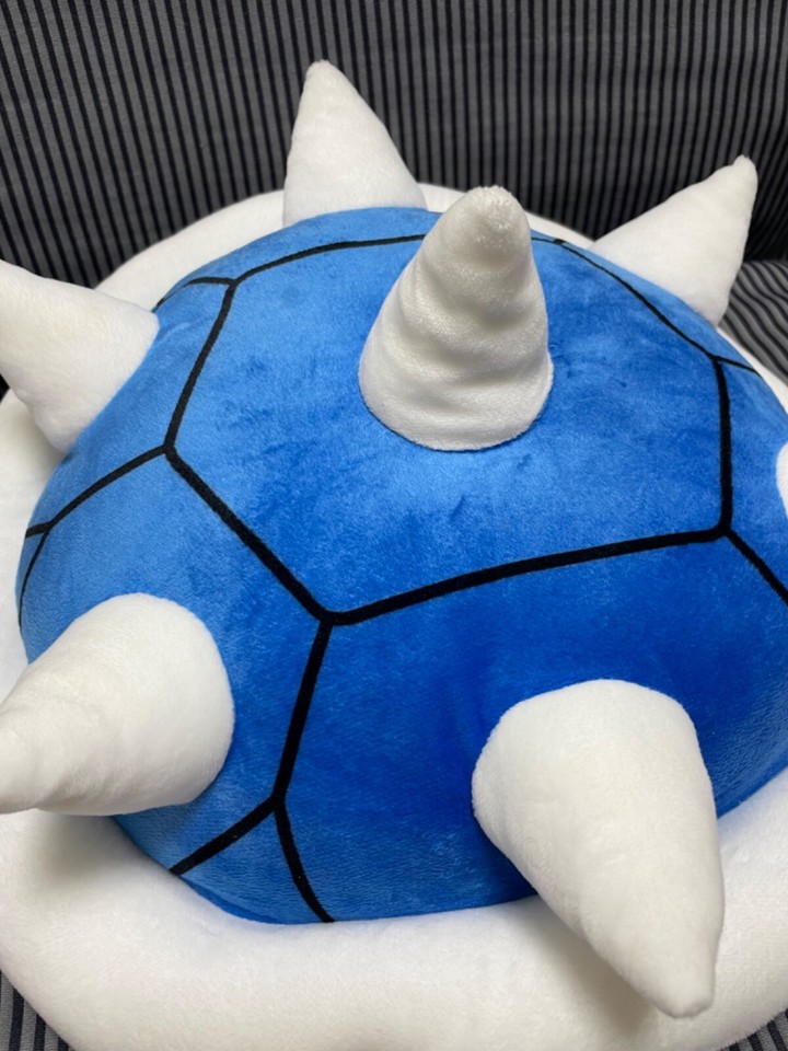 Nintendo Mario Kart Blue Spiny Shell Club Mocchi Mocchi Plush Pillow ...