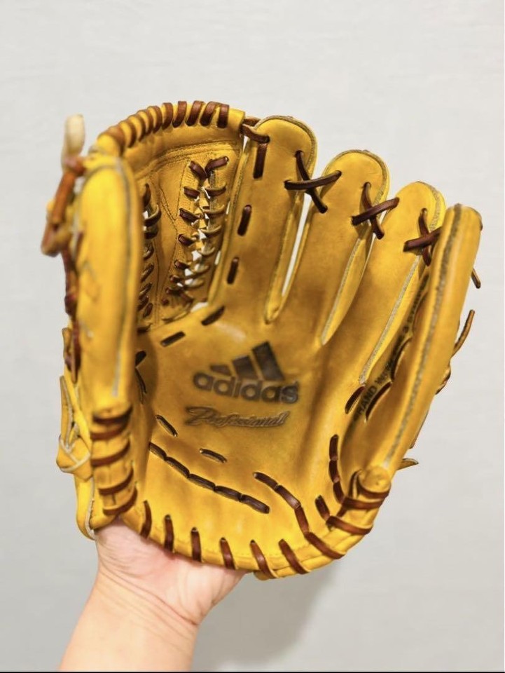 adidas Hardball Glove Infielder's Yellow Genuine Leather Baseball From ...