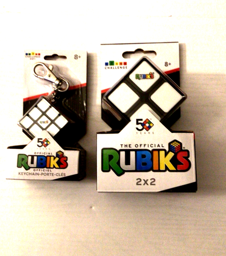 Official Rubik's Mini Cube by Spin Master Games 2x2Small Rubiks, & Key ...