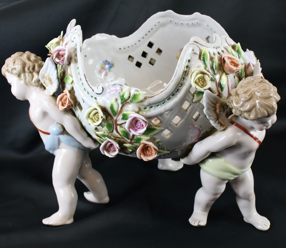 MEISSEN PORCELAIN 19th Century Centrepiece Bowl Cherub Flowers Design - CAF | eBay UK
