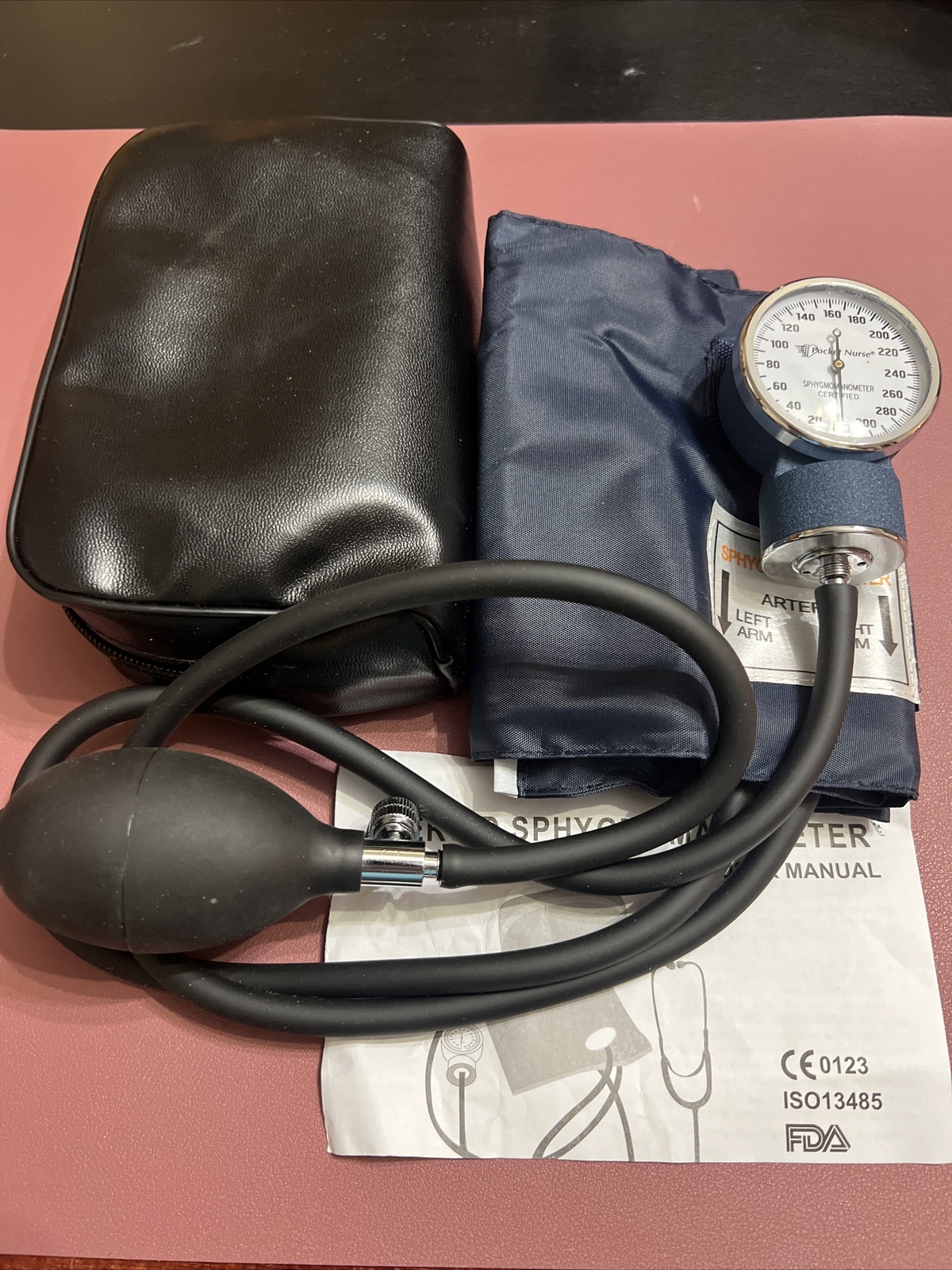 NEW Manual Arm Blood Pressure Pocket Nurse Aneroid Sphygmomanometer ...