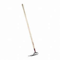 Razor-Back Refuse Hook with 60" Straight Wood Handle 4 Tines, 9" Tine ...