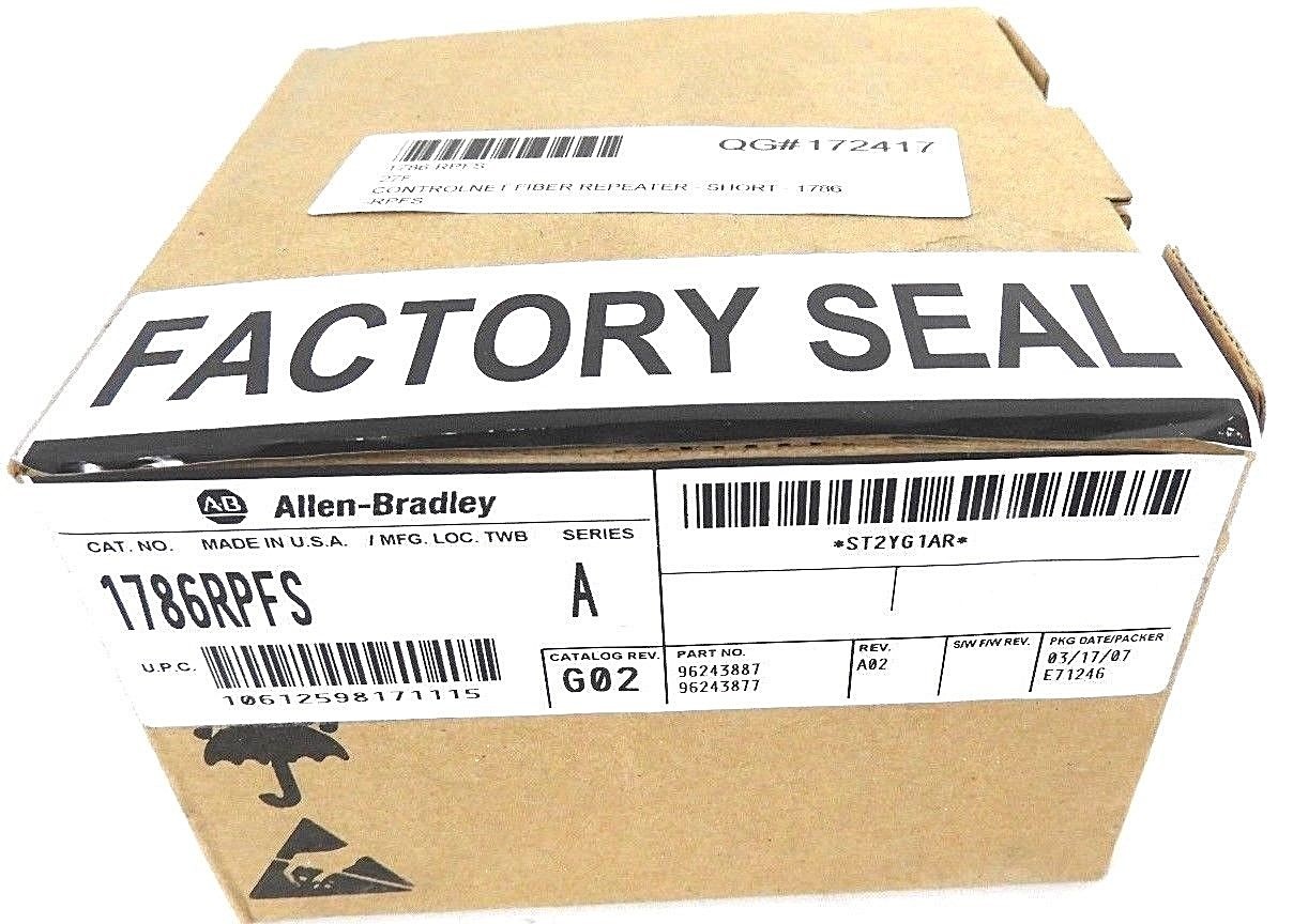 NIB ALLEN BRADLEY 1786-RPFS CONTROLNET FIBER REPEATER - SHORT SER. A ...
