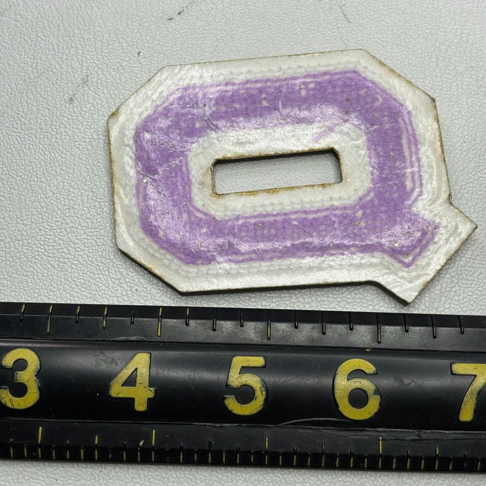 3" PURPLE Chenille Letter Initial Q Patch w/ Gold Sparkle Glitter Trim ...