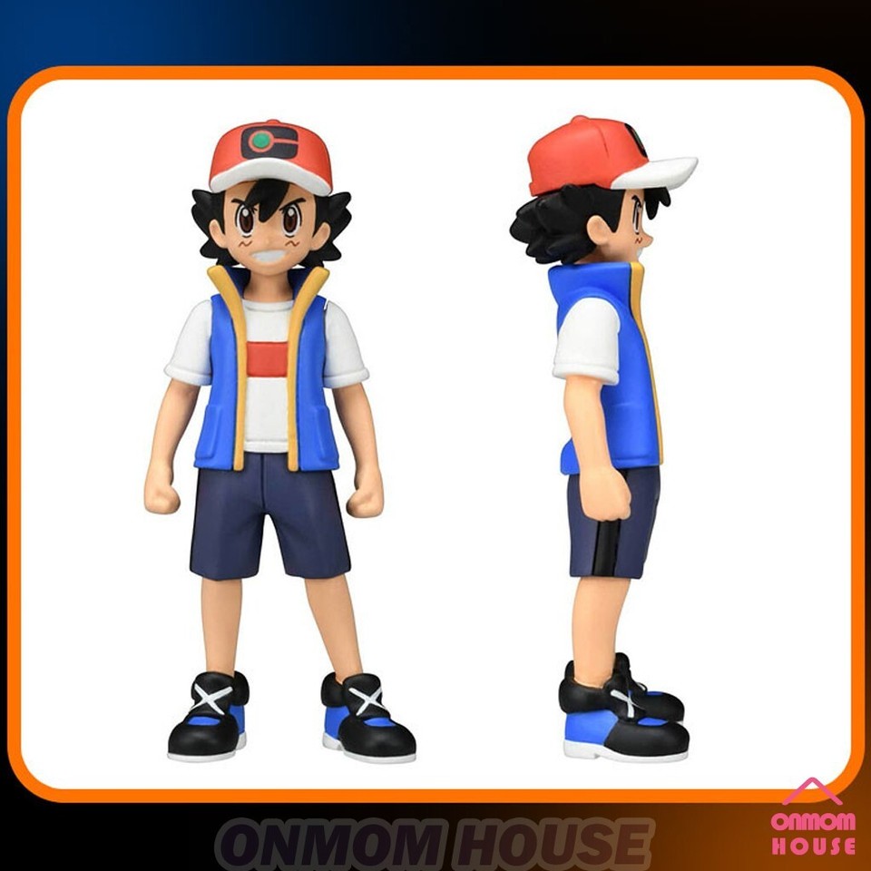 Pokemon Trainer ASH KETCHUM Moncolle Mini Figure Academy Takara tomy ...