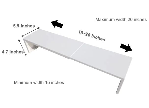 Horizontal Adjustable Expandable in Cabinet Shelf Rack Organizer ...